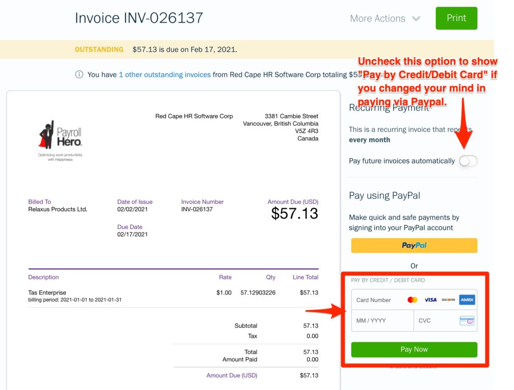 How to Pay your PayrollHero invoice via credit card or Paypal ...
