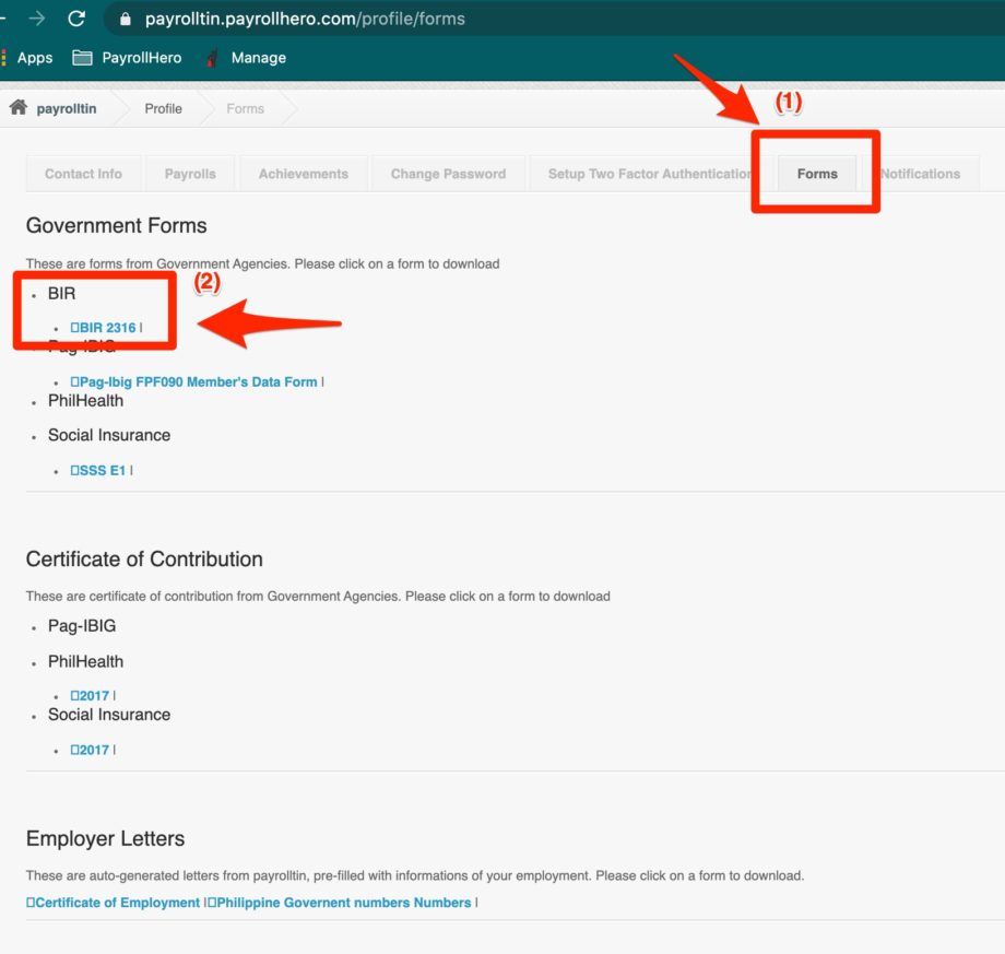 How to Export the Employee’s BIR 2316 in PayrollHero – PayrollHero Support